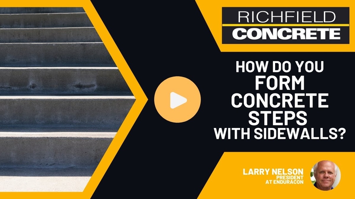How Do You Form Concrete Steps with Sidewalls? - Richfield Concrete